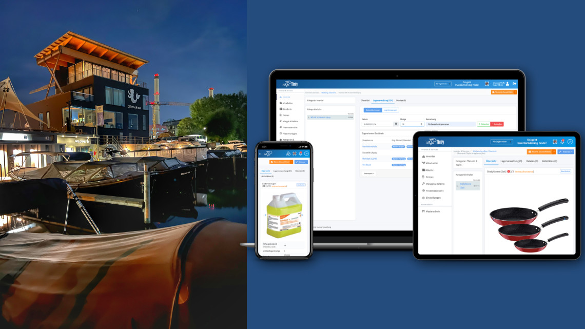 Mit dieser Inventar App bewahrt „Hafen & Hof“ den Überblick ...